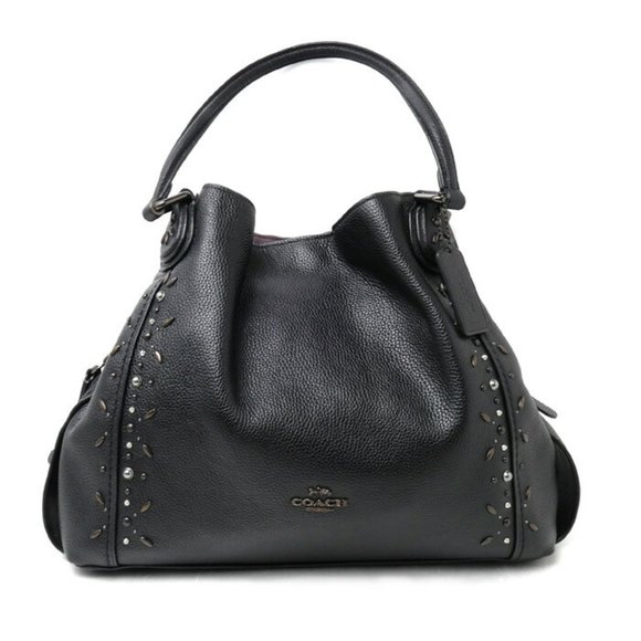 Coach | Bags | Coach Edie 3 With Prairie Rivet Shoulder Bag Black 22794 ...